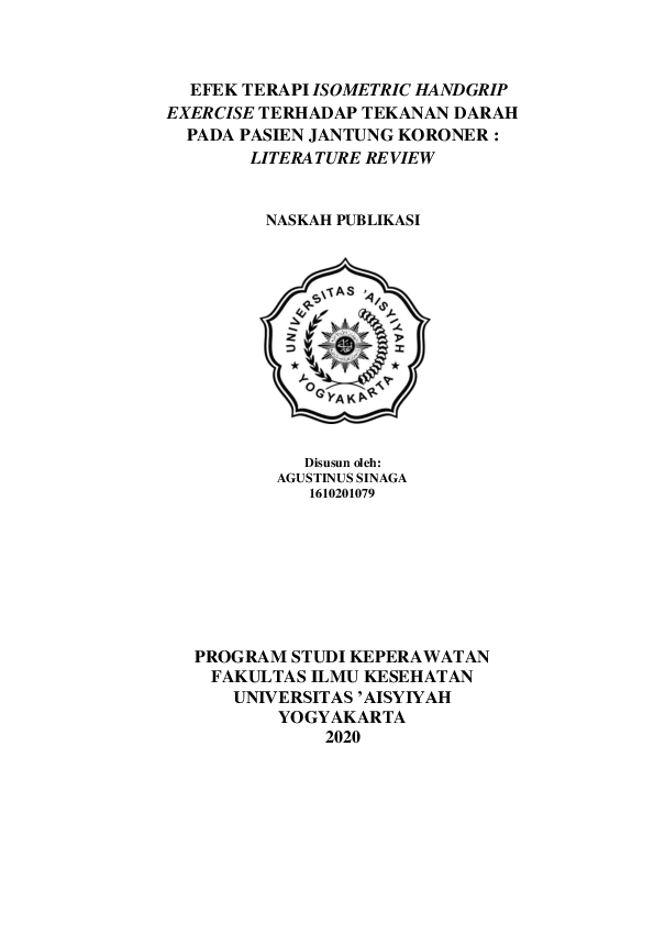 (PDF) Efek Terapi Isometric Handgrip Exercise Terhadap Tekanan Darah ...
