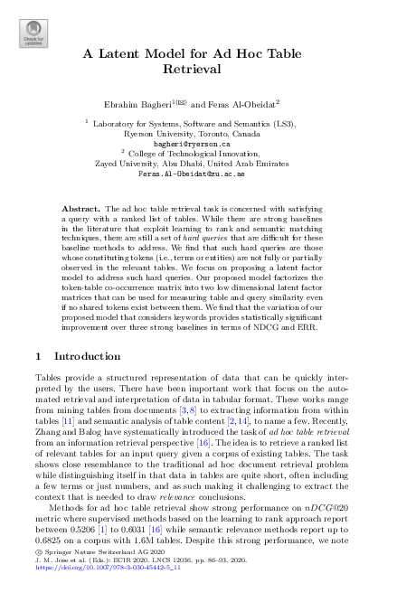 (PDF) A Latent Model for Ad Hoc Table Retrieval | Feras Al-Obeidat - Academia.edu