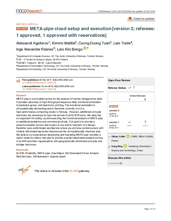 META-pipe cloud setup and execution