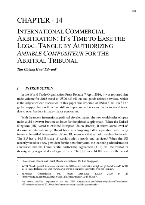 (PDF) INTERNATIONAL COMMERCIAL ARBITRATION: IT'S TIME TO EASE THE LEGAL ...