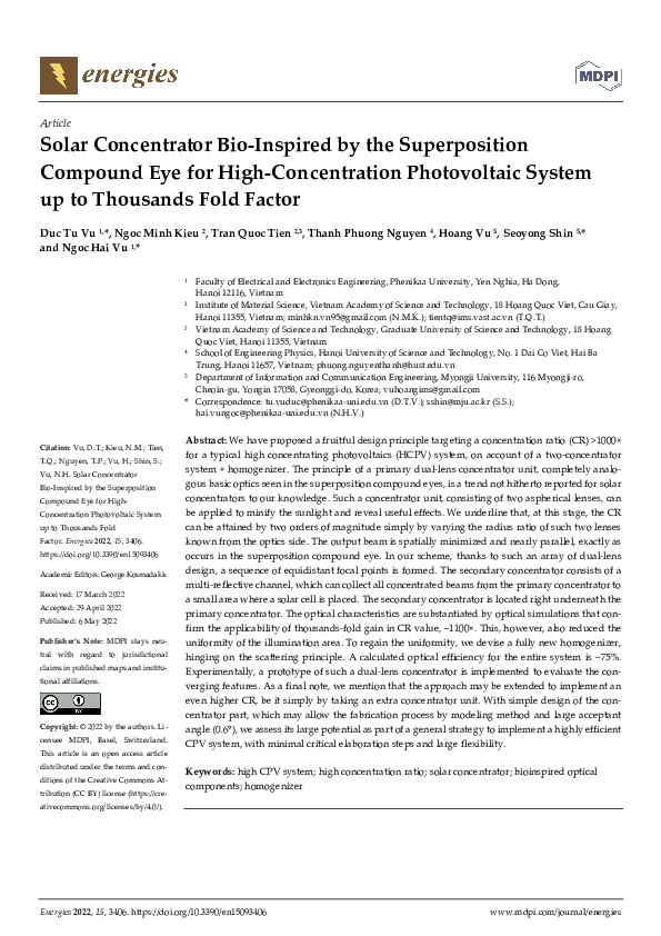 (PDF) Solar Concentrator Bio-Inspired by the Superposition Compound Eye ...