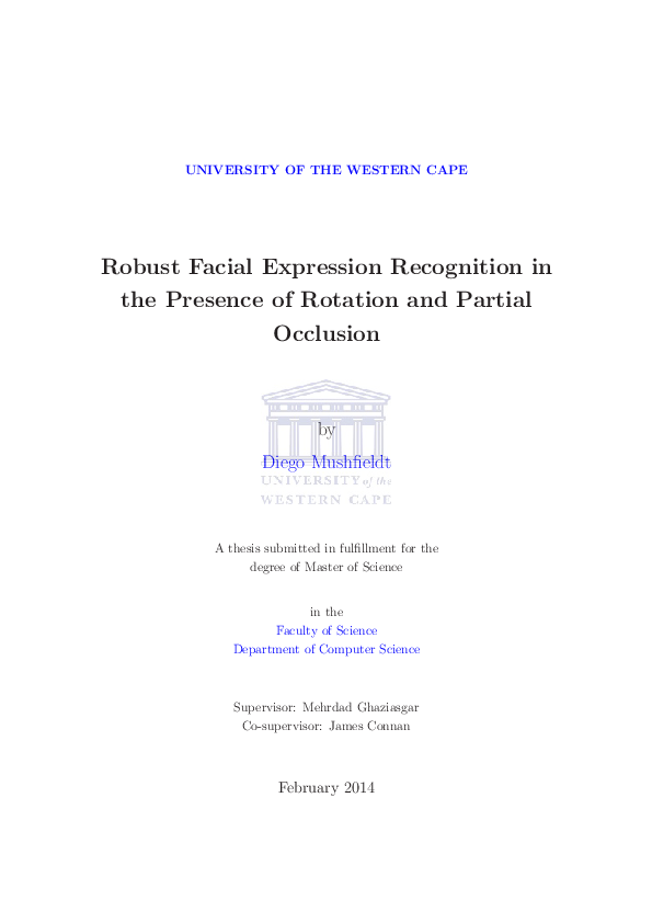(PDF) Robust facial expression recognition in the presence of rotation and partial occlusion