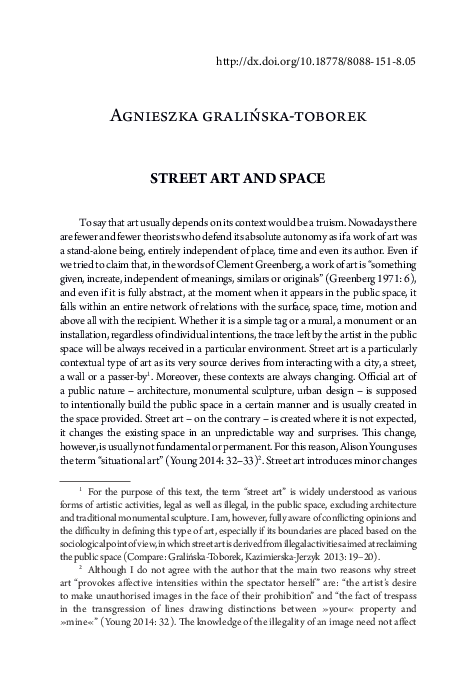(PDF) Street Art and Space