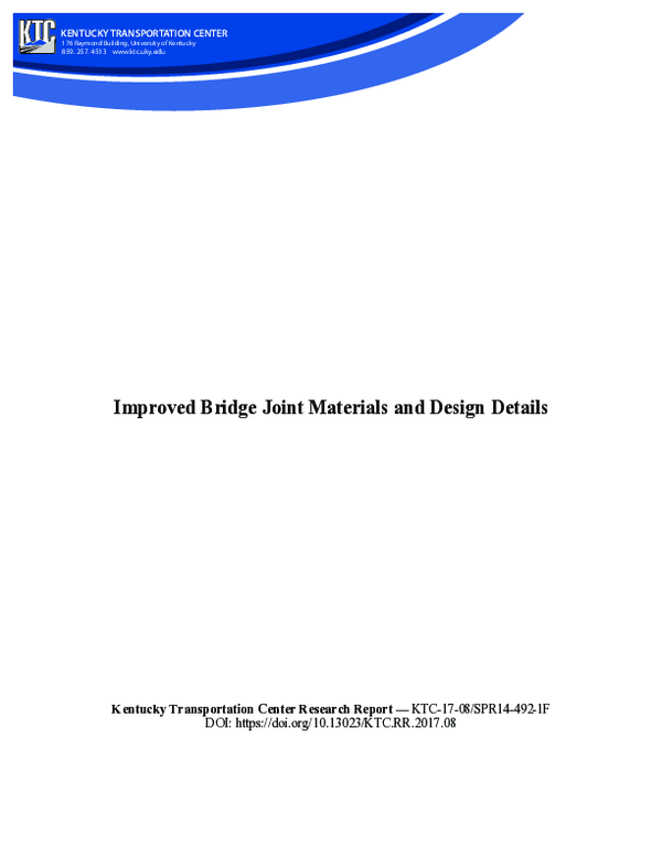 (PDF) Improved Bridge Joint Materials and Design Details