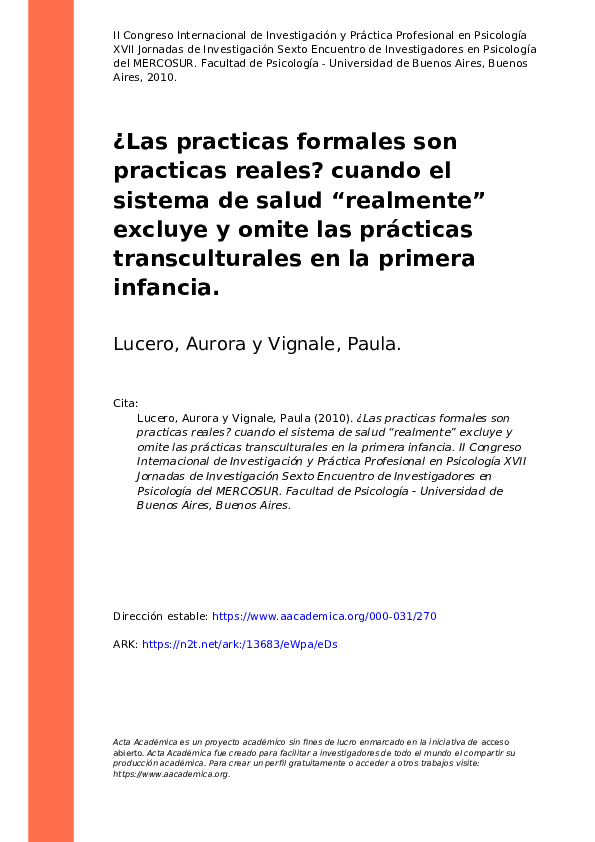 (PDF) ¿Las Practicas Formales Son Practicas Reales? Cuando El Sistema ...