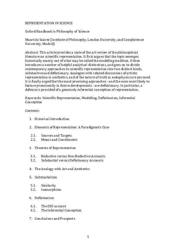 (PDF) Representation in Science