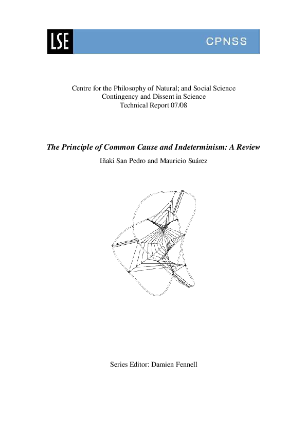 (PDF) The principle of common cause and indeterminism: a review