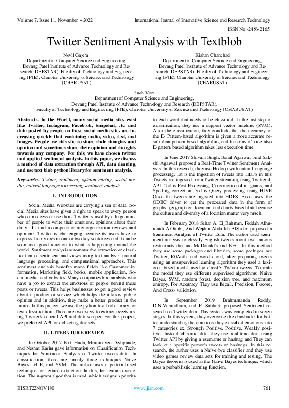 (PDF) Twitter Sentiment Analysis with Textblob