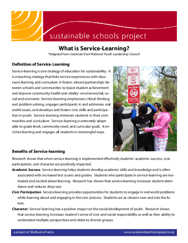 (PDF) What is service learning?
