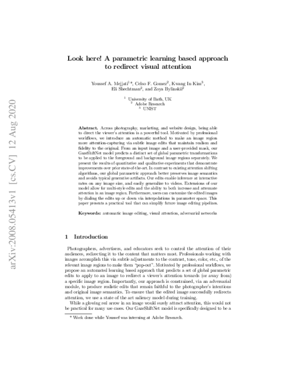 (PDF) Look Here! A Parametric Learning Based Approach to Redirect ...