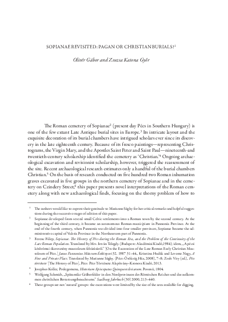 (PDF) Sopianae Revisited