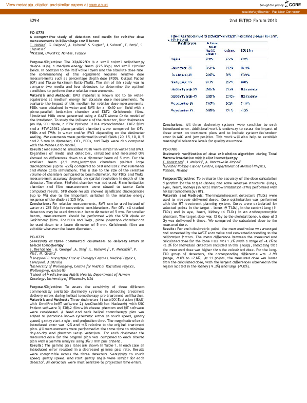 (PDF) PO-0780: Dosimetric verification of dose calculation algorithm during Total Marrow ...