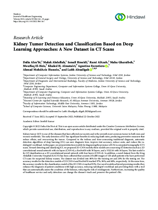 (PDF) Kidney Tumor Detection and Classification Based on Deep Learning ...