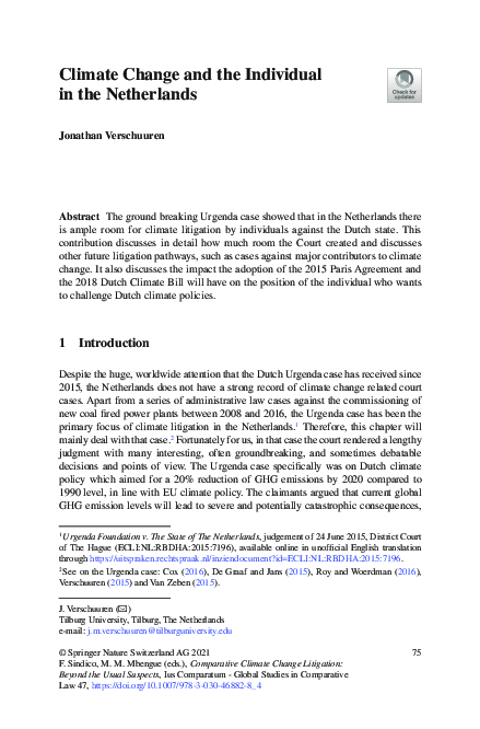 (PDF) Climate Change and the Individual in the Netherlands