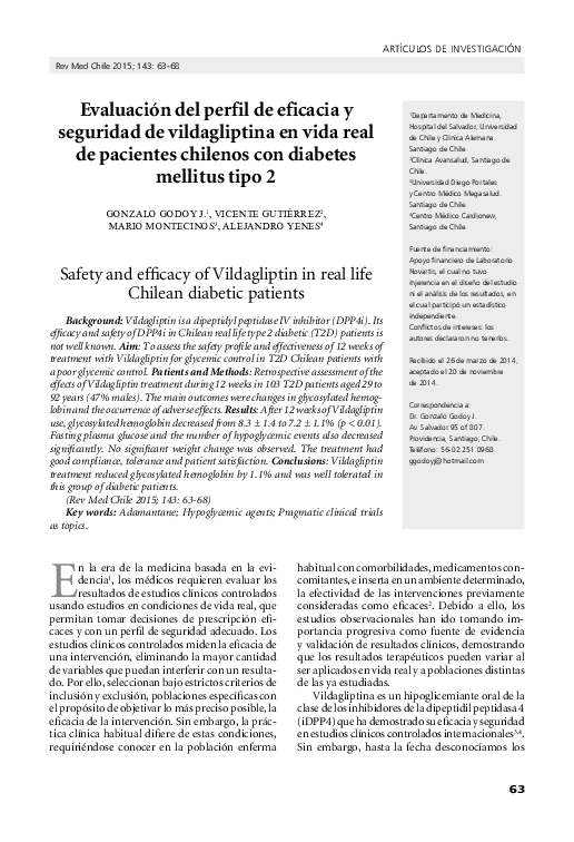 (PDF) Evaluación del perfil de eficacia y seguridad de vildagliptina en ...