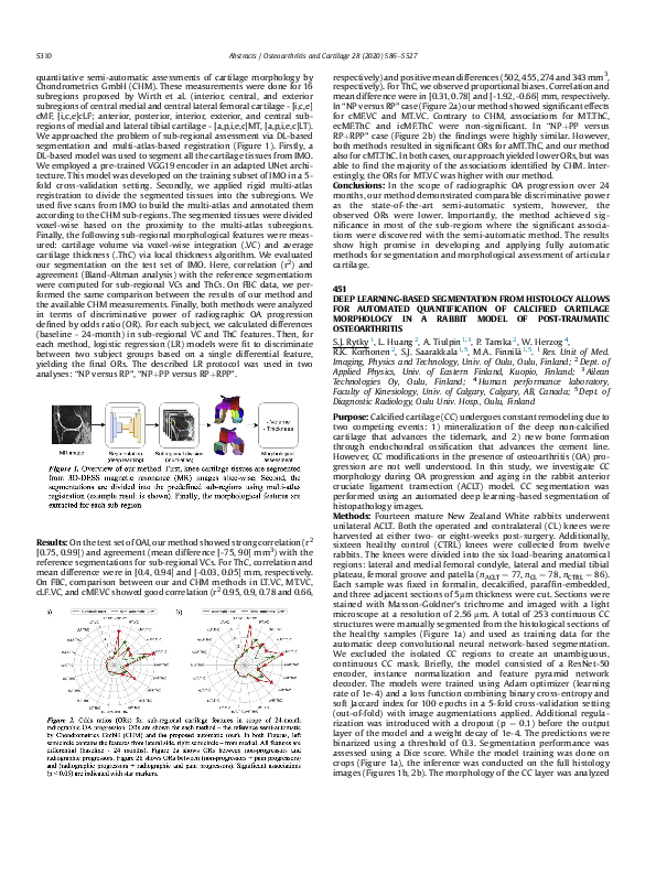 Pdf Deep Learning Based Segmentation From Histology Allows For Automated Quantification Of