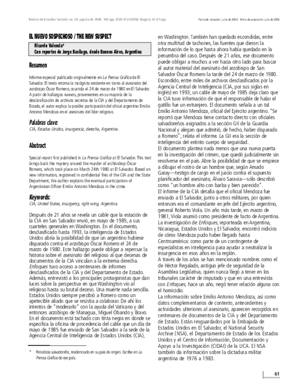 (PDF) El Nuevo Sospechoso / the New Suspect