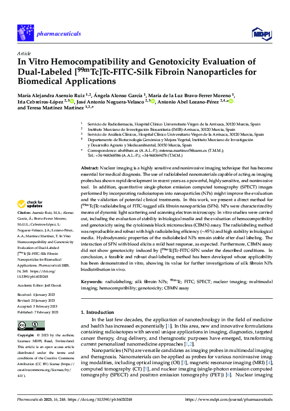 (PDF) In Vitro Hemocompatibility and Genotoxicity Evaluation of Dual ...
