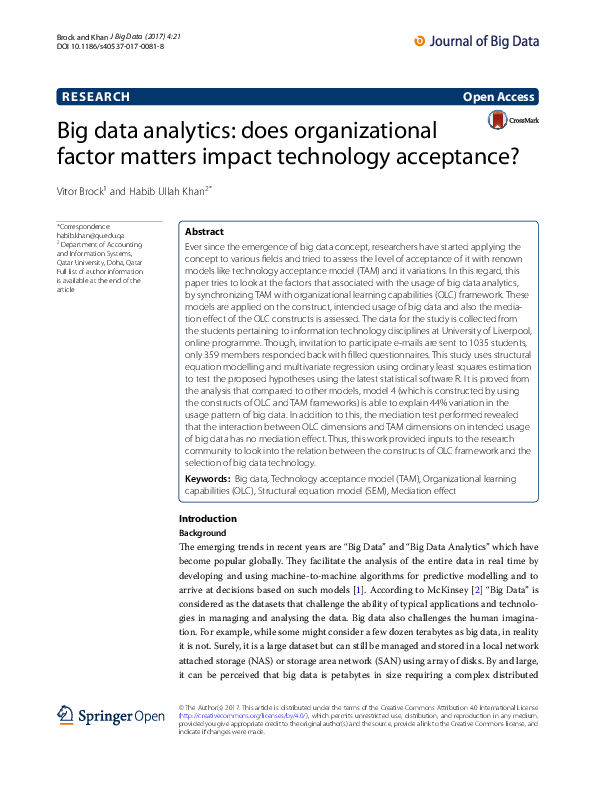 Pdf Big Data Analytics Does Organizational Factor Matters Impact 1781
