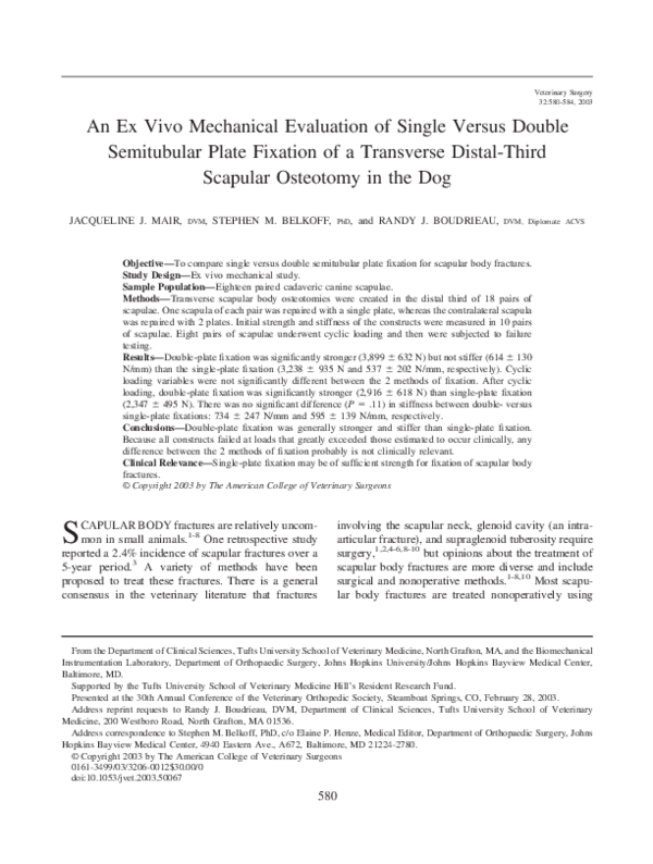 (PDF) An ex vivo mechanical evaluation of single versus double ...