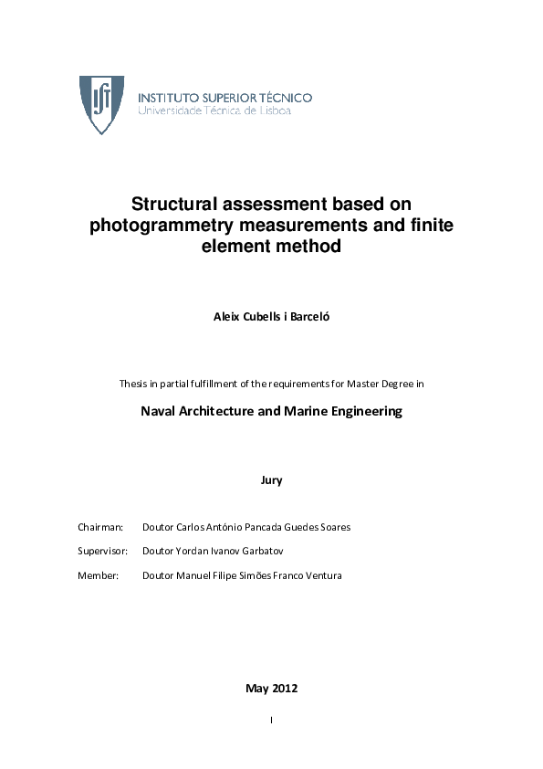 (PDF) Structural assessment based on photogrammetry measurements and finite element method