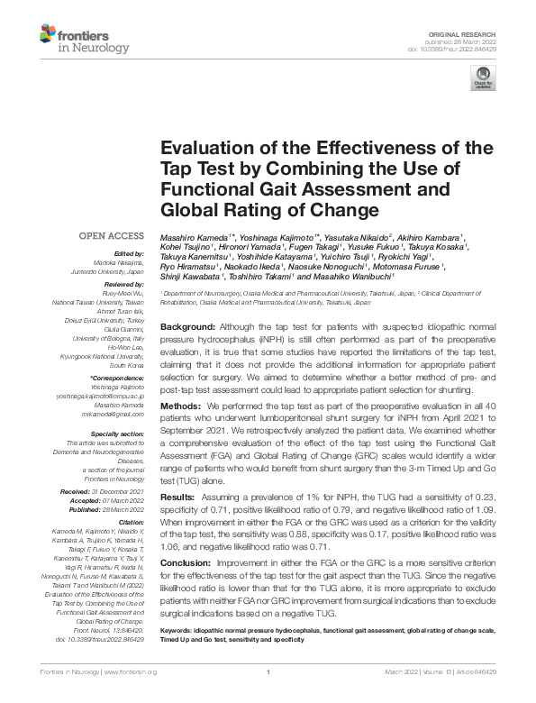 (PDF) Evaluation of the Effectiveness of the Tap Test by Combining the ...