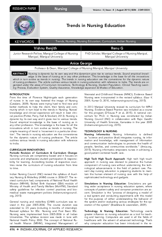 (PDF) Trends in Nursing Education