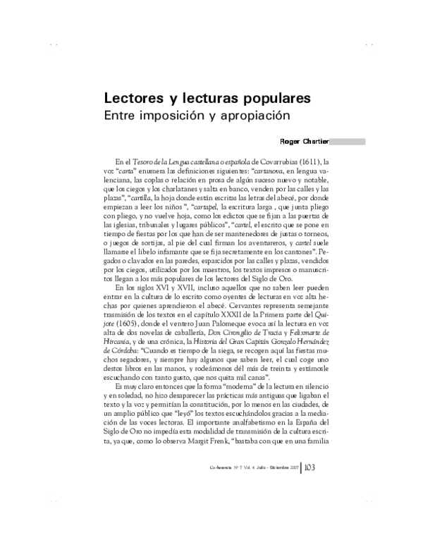 (PDF) Lectores y lecturas populares