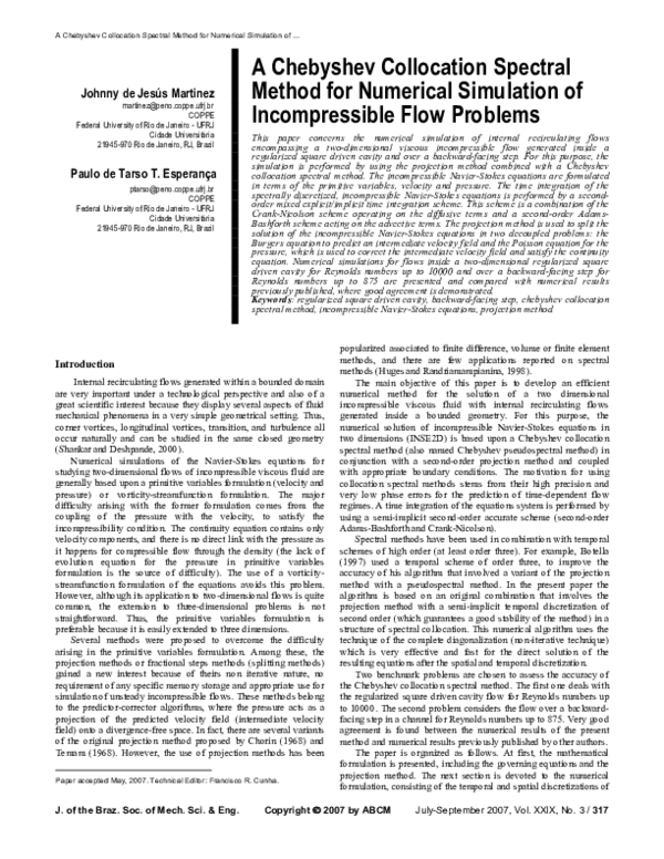 (PDF) A chebyshev collocation spectral method for numerical simulation ...