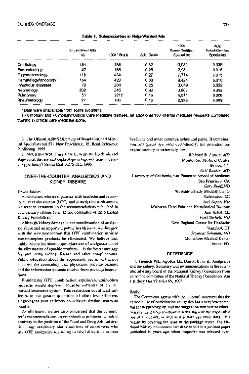 (PDF) Over-the-counter analgesics and kidney disease