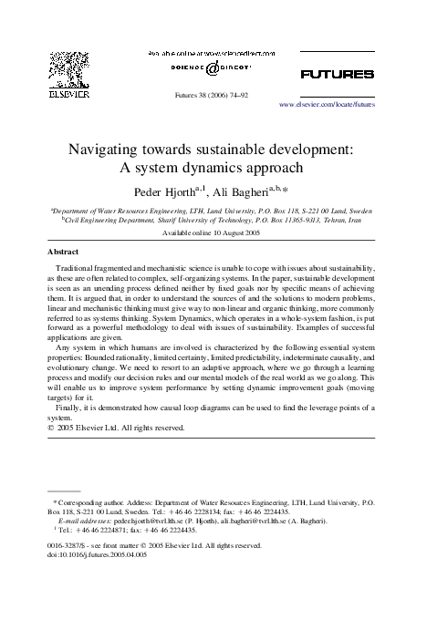 (PDF) Navigating towards sustainable development: A system dynamics approach
