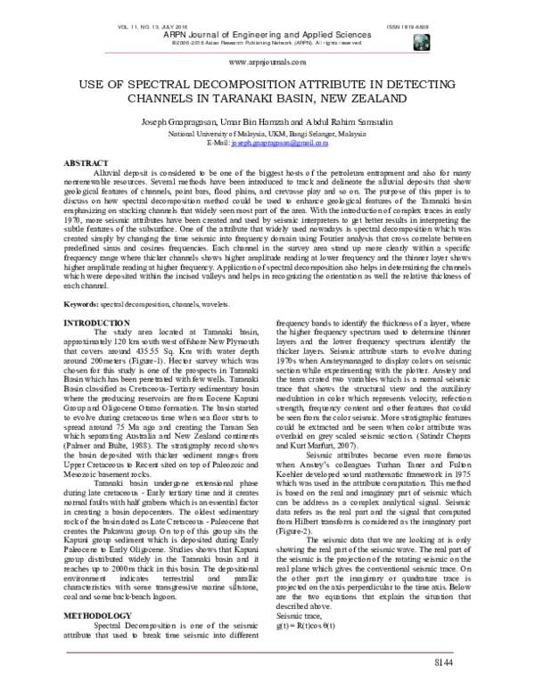(PDF) Use of spectral decomposition attribute in detecting channels in ...