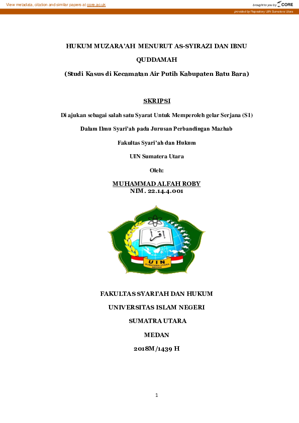 (PDF) Hukum Muzara’ah Menurut As-Syirazi Dan Ibnu Quddamah(Studi Kasus ...