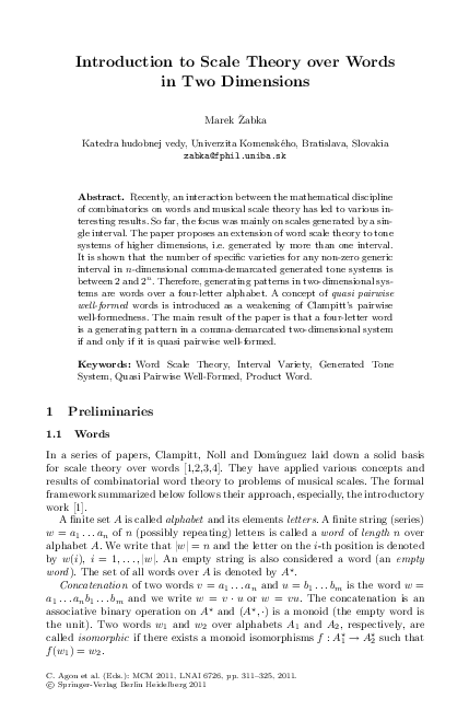 (PDF) Introduction to Scale Theory over Words in Two Dimensions