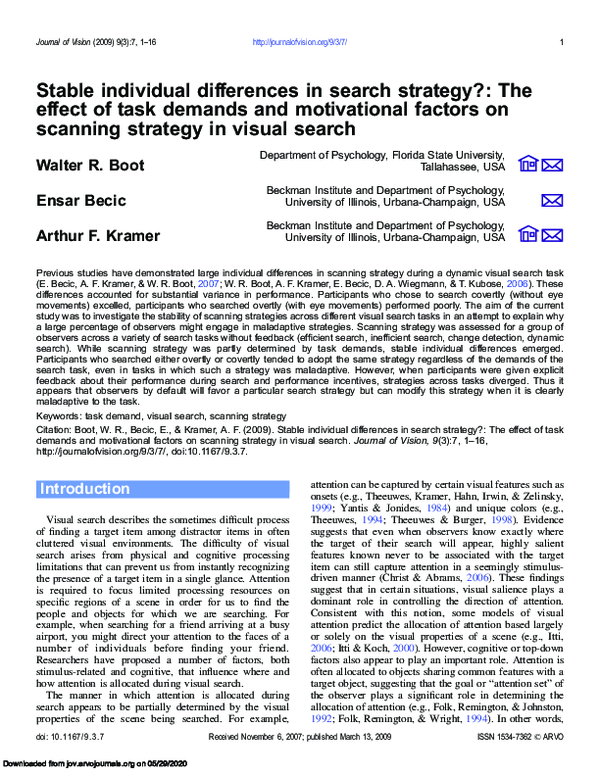 (PDF) Stable individual differences in search strategy?: The effect of task demands and ...