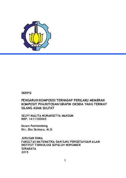 Pdf Pengaruh Komposisi Terhadap Perilaku Membran Komposit Pvakitosangrafin Oksida Yang
