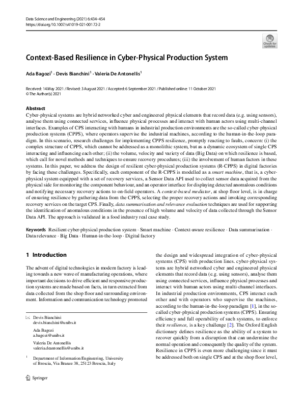 (PDF) Context-Based Resilience in Cyber-Physical Production System ...