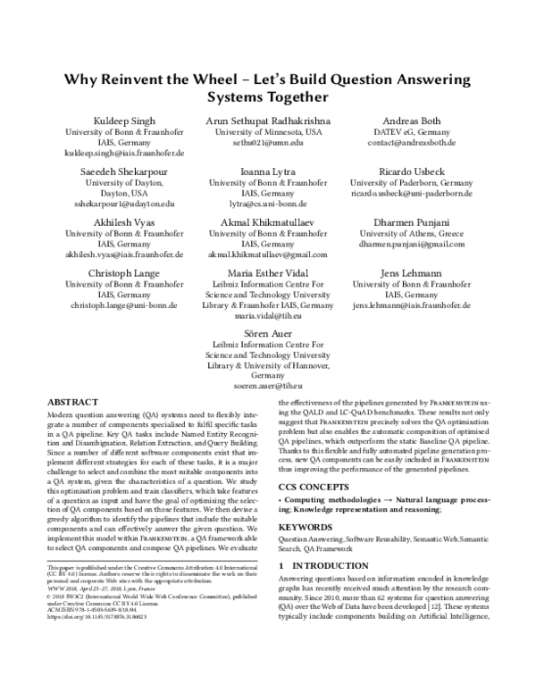 (PDF) Why Reinvent the Wheel