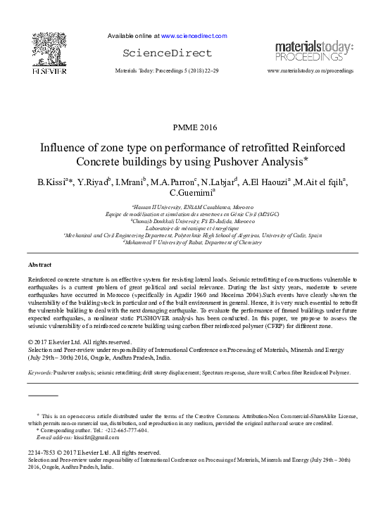 Pdf Influence Of Zone Type On Performance Of Retrofitted Reinforced Concrete Buildings By