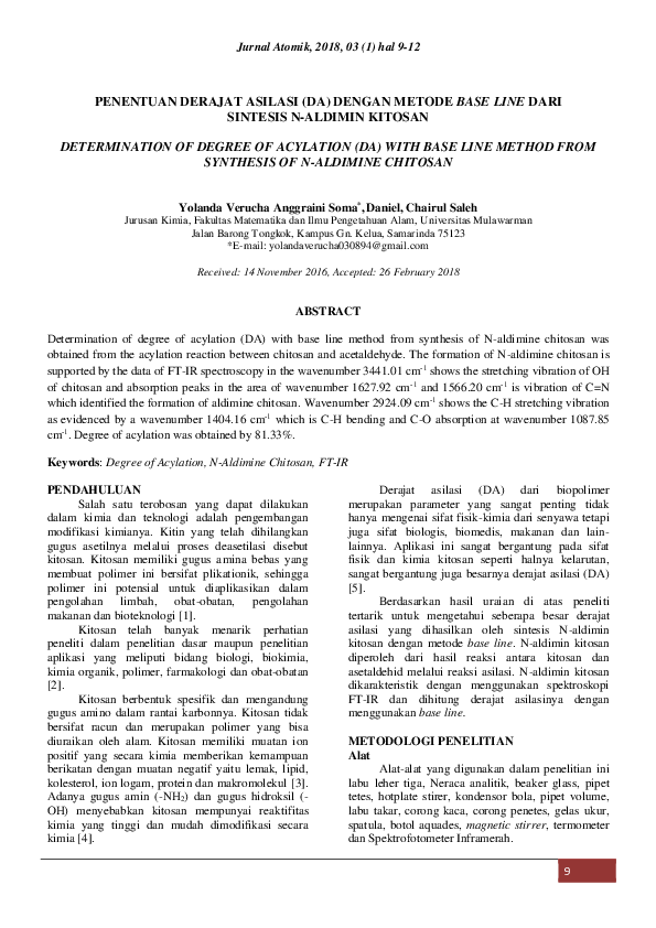 (PDF) Penentuan Derajat Asilasi ( Da ) Dengan Metode Base Line Dari ...