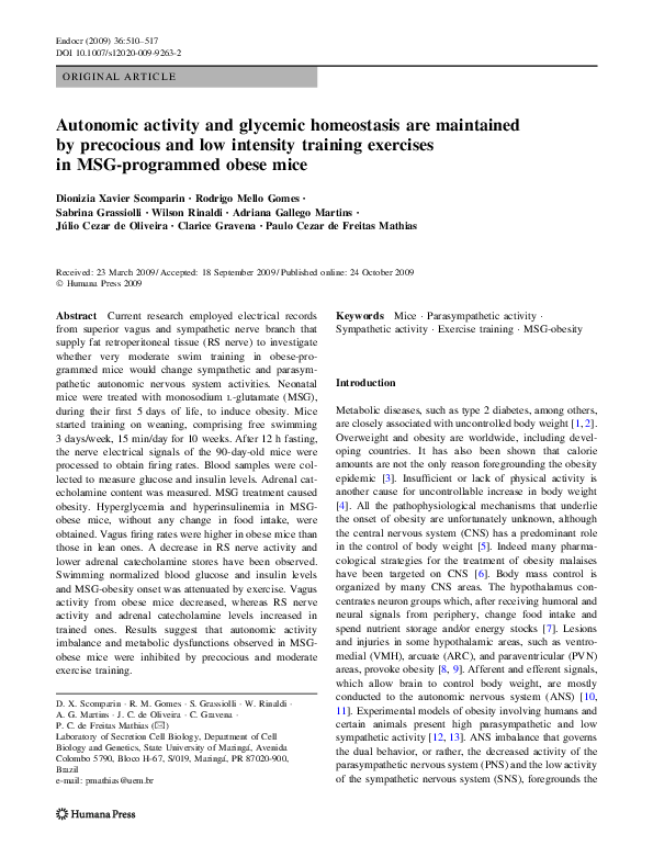 (PDF) Autonomic activity and glycemic homeostasis are maintained by ...