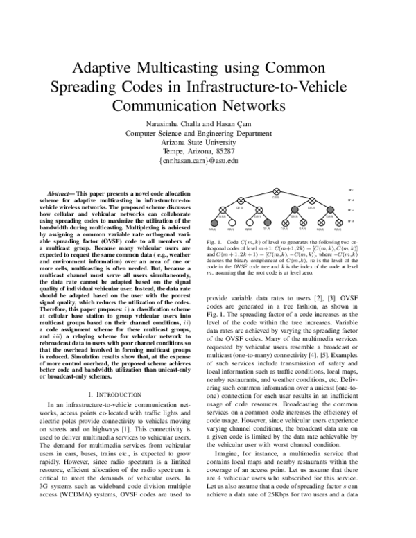 (PDF) Adaptive Multicasting using Common Spreading Codes in Infrastructure-to-Vehicle ...