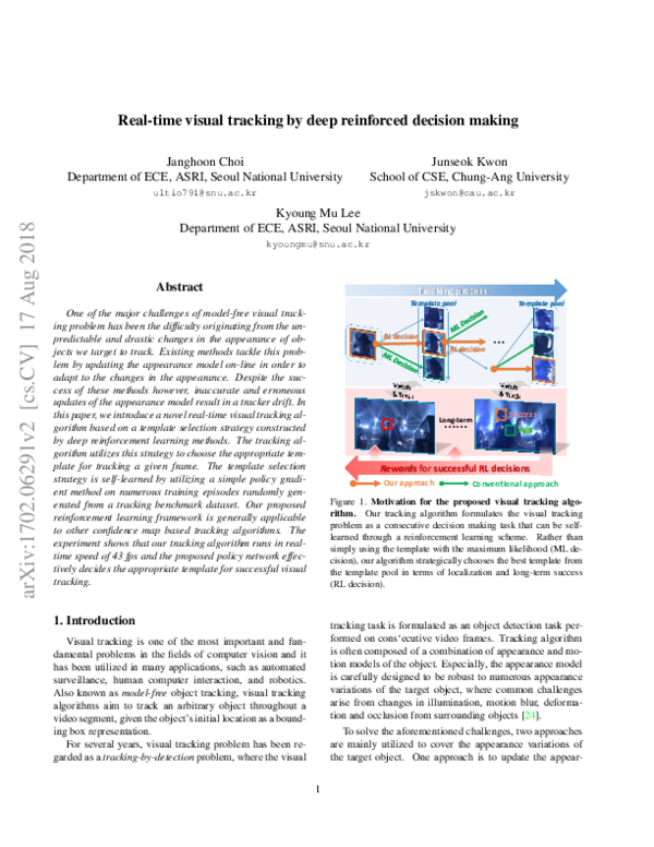 (PDF) Real-time visual tracking by deep reinforced decision making