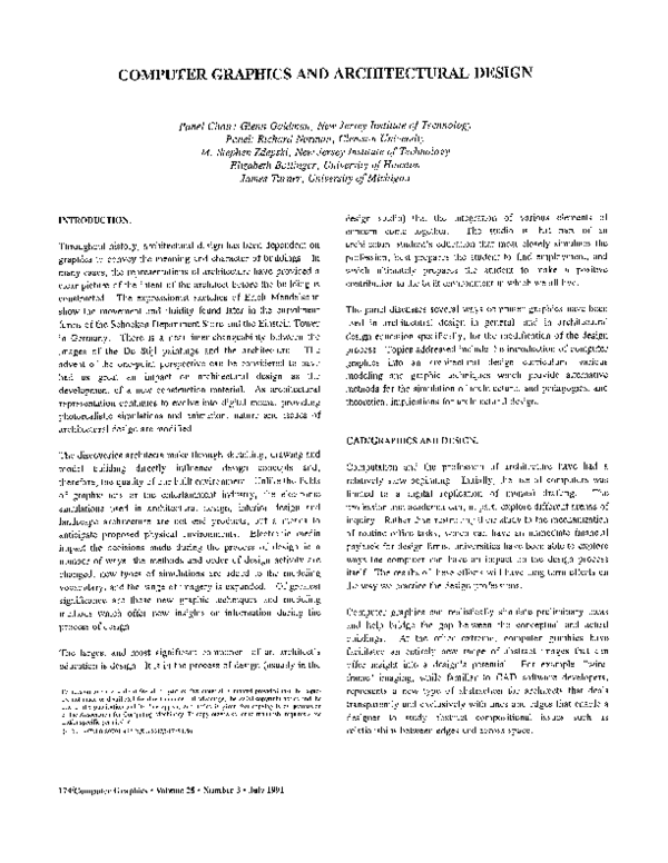 (PDF) Computer graphics and architectural design | Stephen Zdepski - Academia.edu