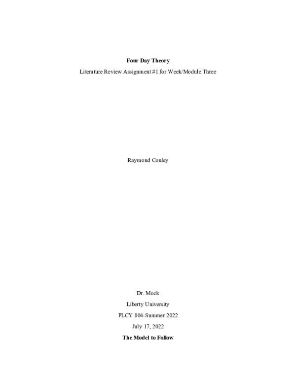 (DOC) Literature Review Theoretical Framework Template