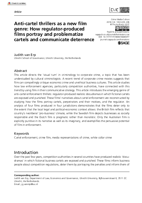 (PDF) Anti-cartel thrillers as a new film genre: How regulator-produced ...