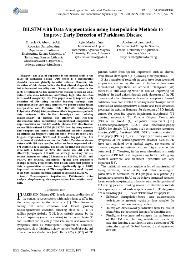 Pdf Bilstm With Data Augmentation Using Interpolation Methods To