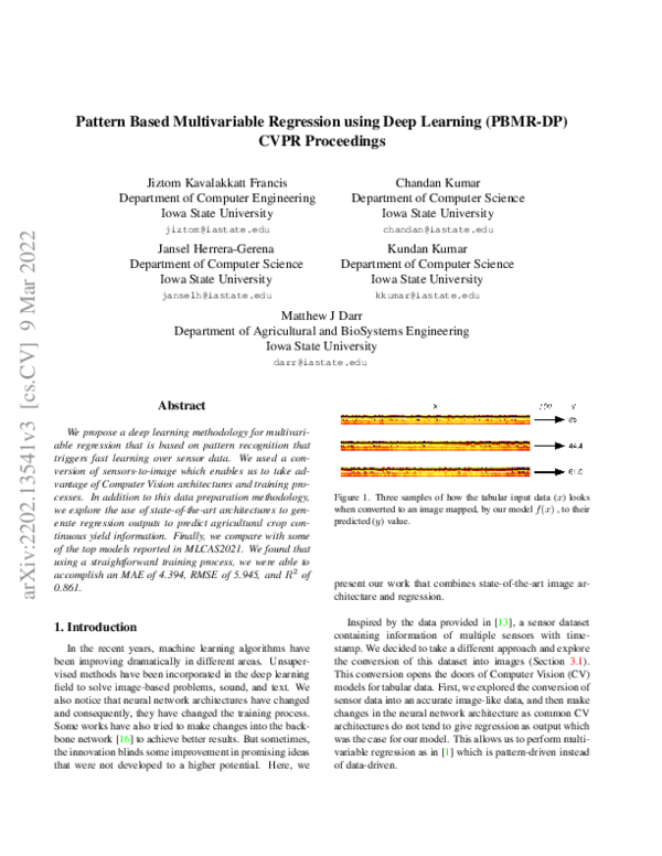 (PDF) Pattern Based Multivariable Regression using Deep Learning (PBMR-DP)