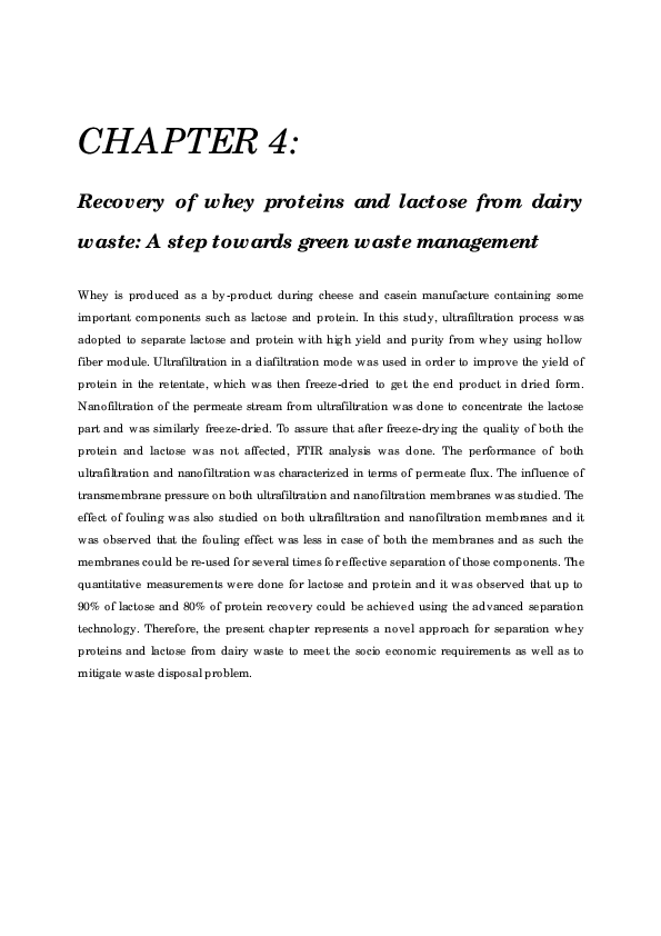 (PDF) Recovery of whey proteins and lactose from dairy waste: A step ...