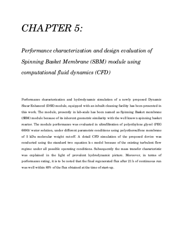 (PDF) Performance characterization and design evaluation of spinning basket membrane (SBM ...